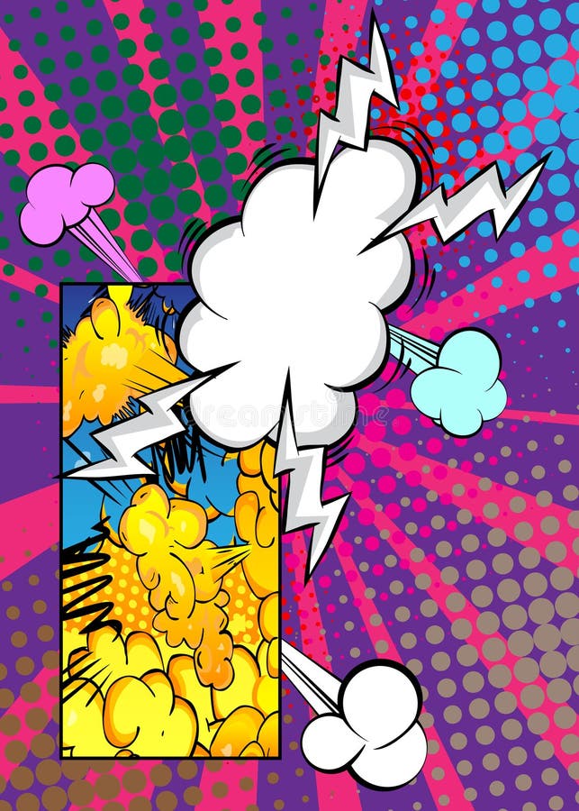 Cartoon Cool Backdrop, Abstract Wallpaper, Comic Book Background. Retro ...