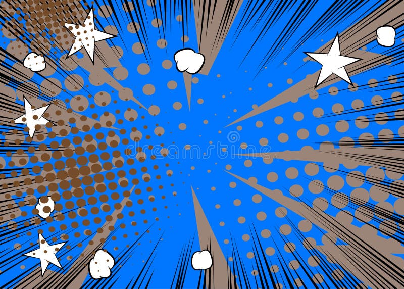 Cartoon Cool Background, Comic Book Backdrop. Retro Vector Comics Pop ...