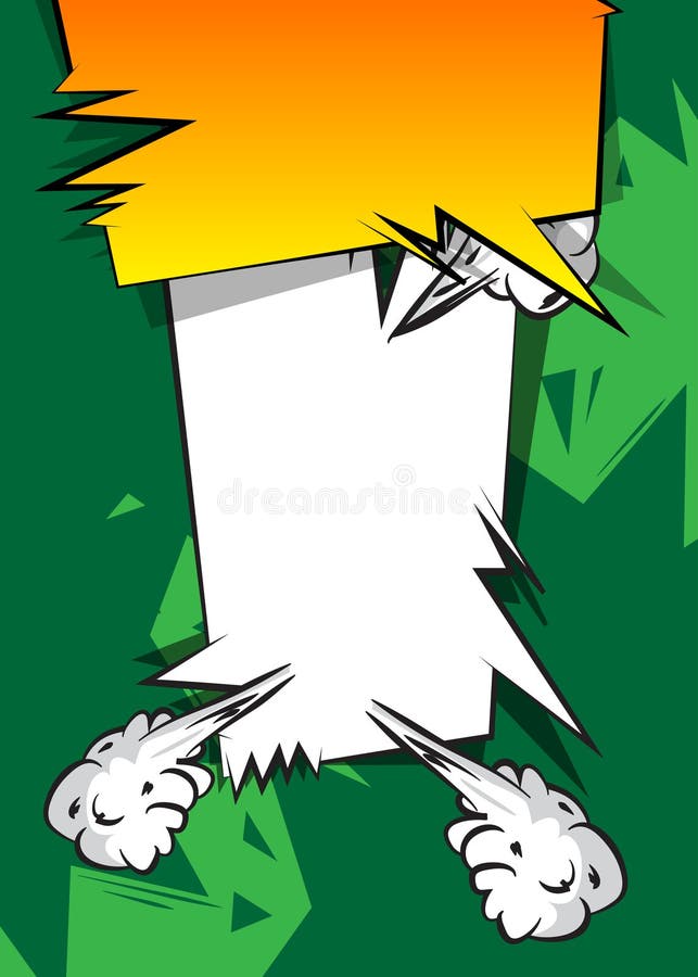 Cartoon Cool Background, Comic Book Backdrop. Retro Vector Comics Pop ...