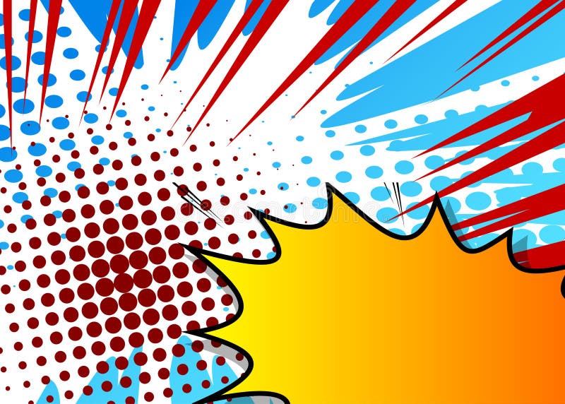 Cartoon Cool Background, Comic Book Backdrop. Retro Vector Comics Pop ...