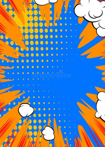 Cartoon Cool Backgrounds, Comic Book Backdrop. Retro Vector Comics Pop ...