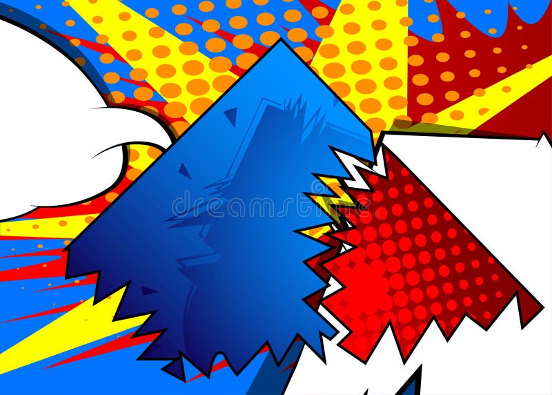 Cartoon Cool Backgrounds, Comic Book Backdrop. Retro Vector Comics Pop ...