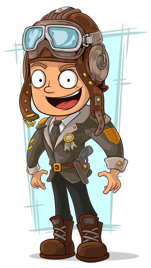 Pilot In Retro Airplane Theme Image 1 Stock Vector - Illustration of ...