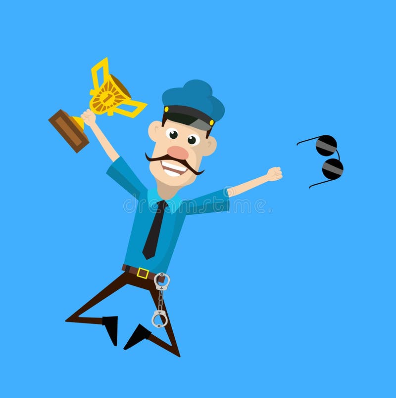 Jumping Policeman Stock Illustrations – 53 Jumping Policeman Stock ...