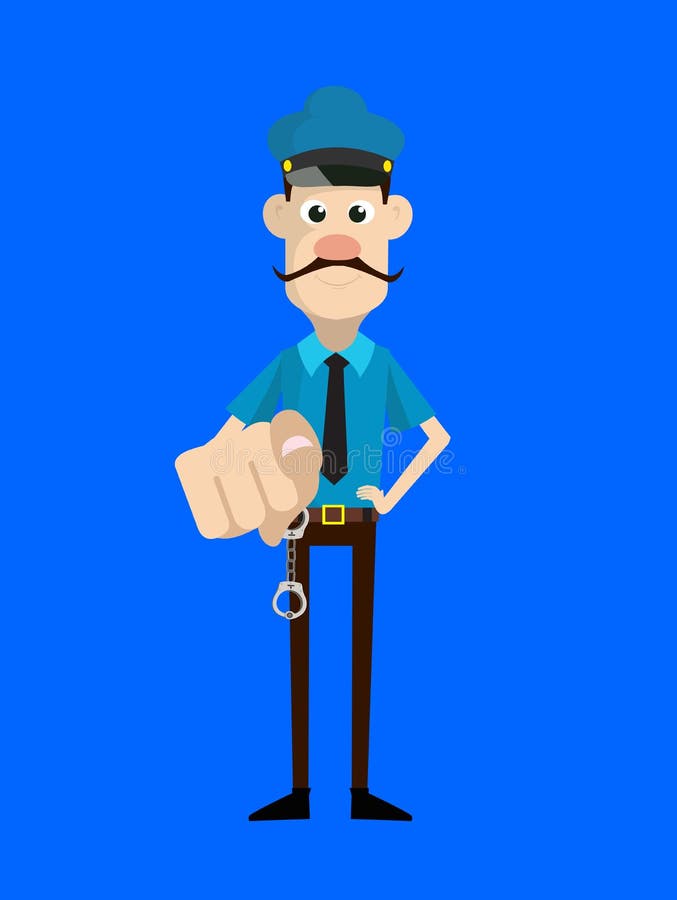 Cartoon Cop Policeman - Frustrated from Office Work Stock Vector ...