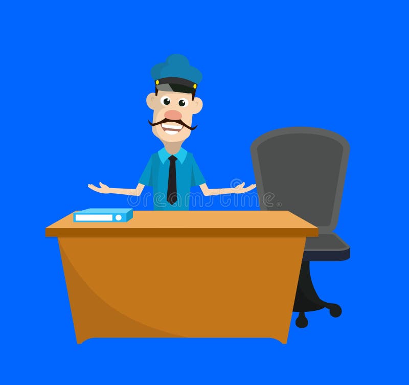 Policeman Talking to Kids stock vector. Illustration of working - 70142564