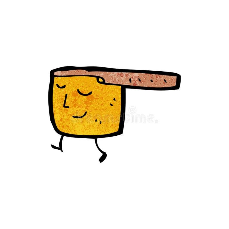 Cartoon copper cooking pan stock vector. Illustration of silly - 38072798