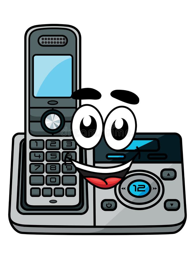 Cordless Phone. Vector Illustration Decorative Design Stock Vector ...