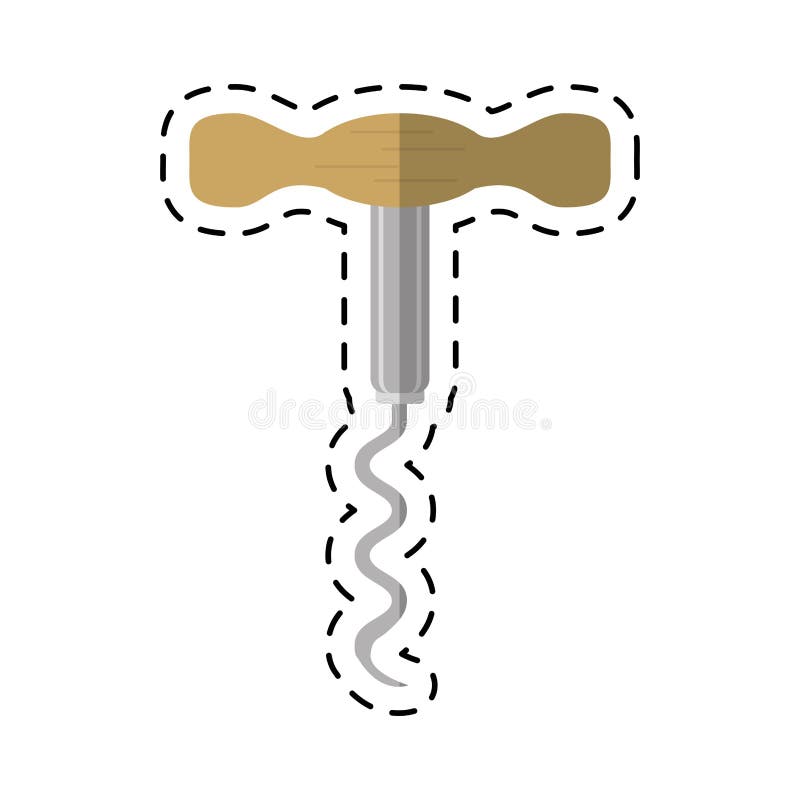 Cartoon corkscrew stock illustration. Illustration of texture - 38069910