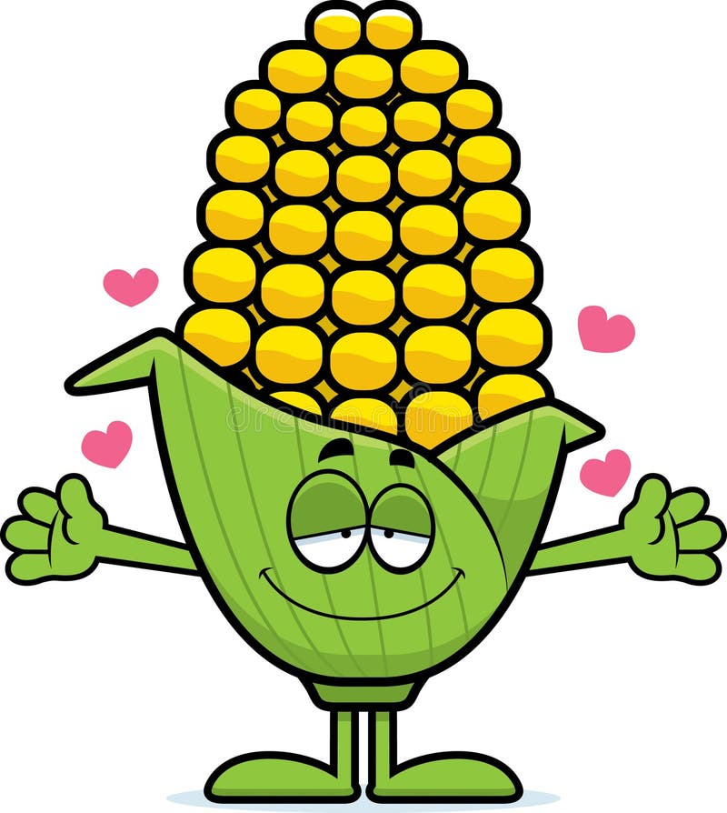 Cartoon Corn Hug stock vector. Illustration of corn, cartoon - 47365324