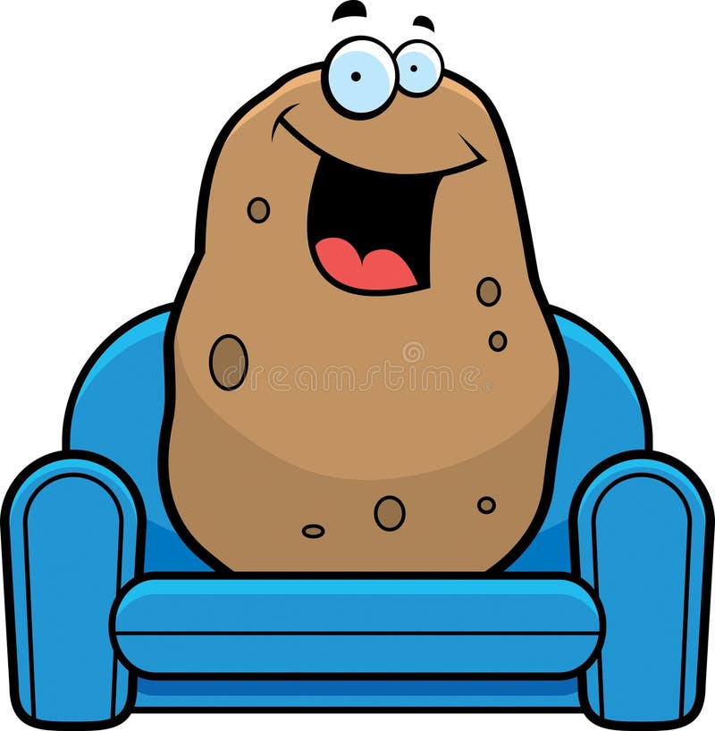Potato Sitting Couch Stock Illustrations – 93 Potato Sitting Couch ...