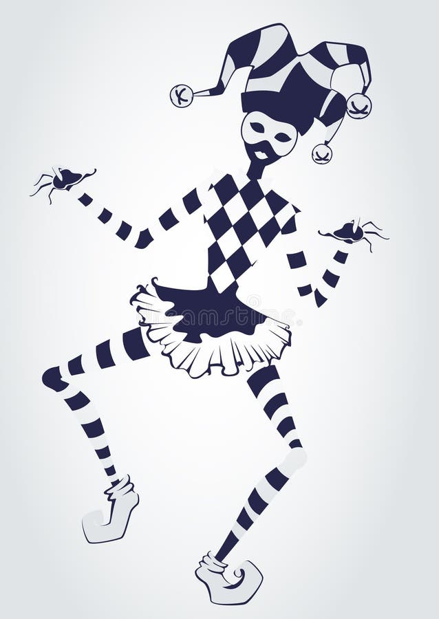 Medieval Court Jester Drawing