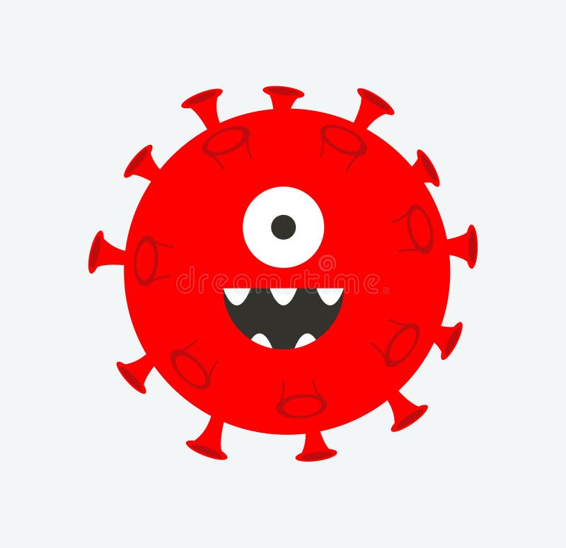 Cartoon Covid-19 VirusVector Clipart Stock Vector - Illustration of ...