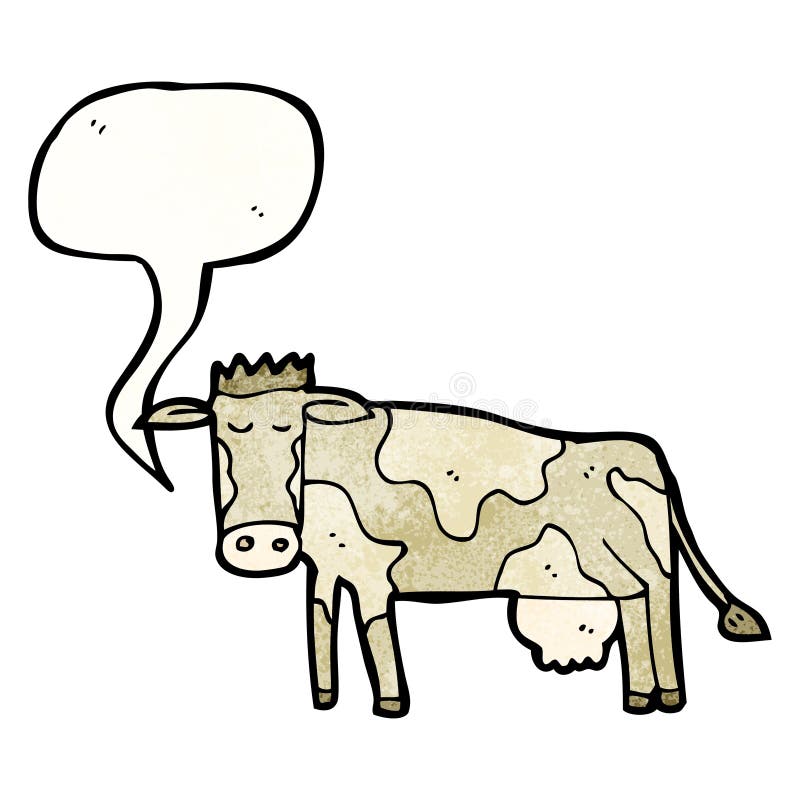 Cartoon cow stock vector. Illustration of talking, retro - 38033570