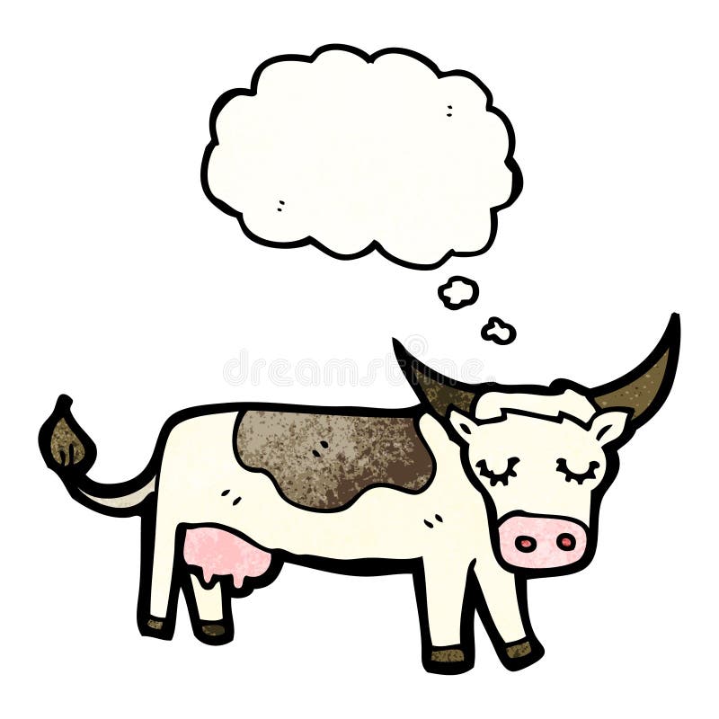 Cartoon cow stock vector. Illustration of retro, drawn - 38044081