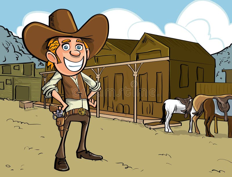 Cartoon Cowboy Shot