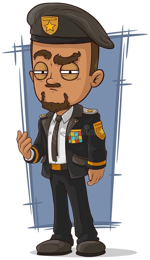 Cartoon Crafty General in Dress Uniform Stock Vector - Illustration of ...