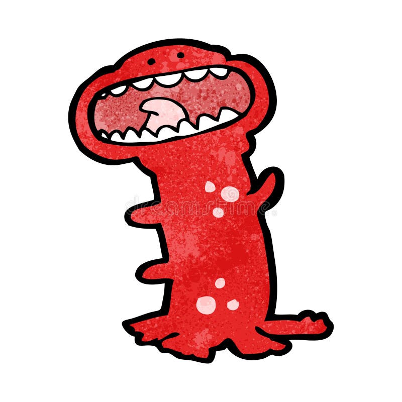 Cartoon crazy alien stock vector. Illustration of doodle - 38090389