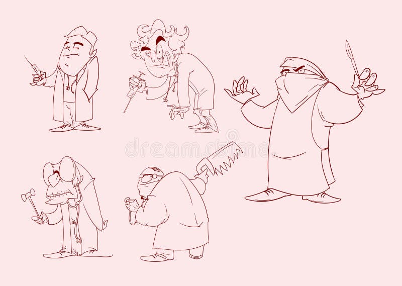 Cartoon crazy doctor stock vector. Illustration of male - 82837947