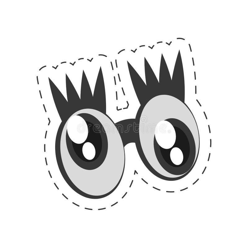Cartoon Crazy Eyes April Fools Stock Illustration - Illustration of ...