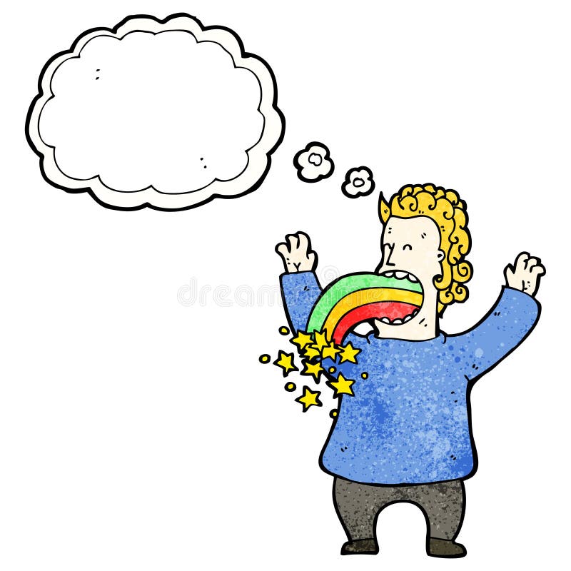 Cartoon Crazy Hallucination Stock Vector - Illustration of cheerful ...