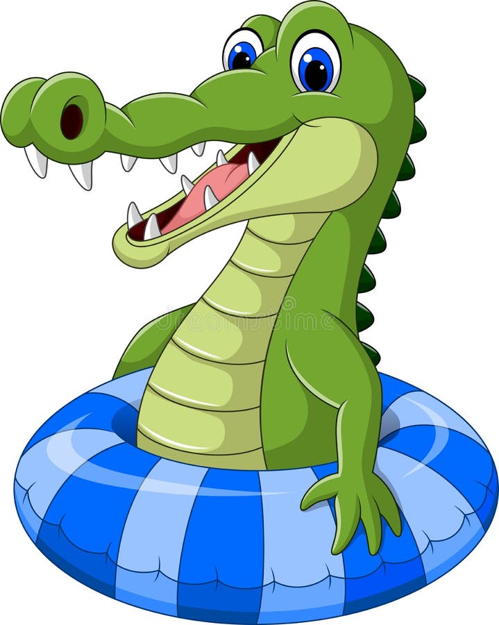 Cartoon Crocodile Swimming Stock Illustrations – 297 Cartoon Crocodile ...