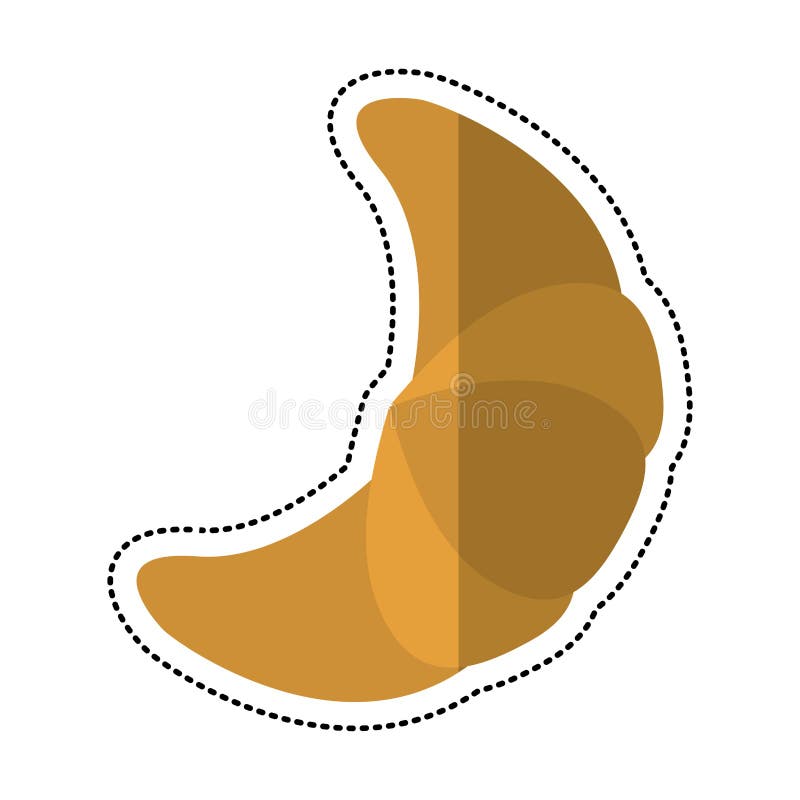 Cartoon Croissant Bread Bake Image Stock Illustration - Illustration of ...