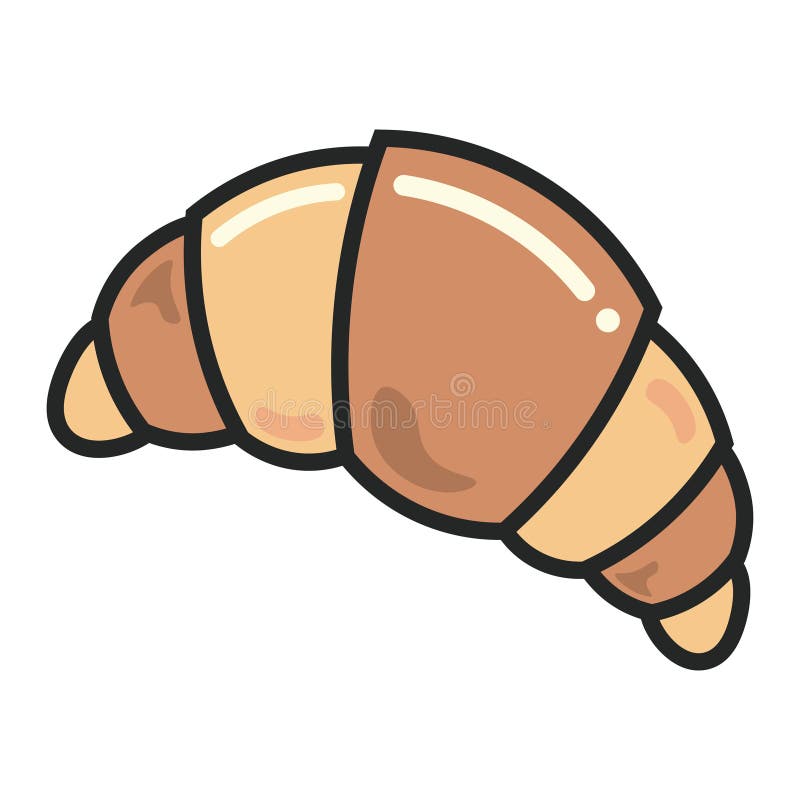 Cartoon Croissant Graphic. Vector Stock Illustration - Illustration of ...