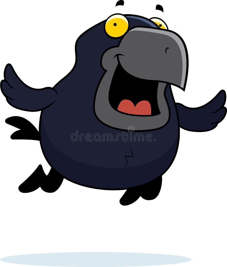 Cartoon Crow Flying stock vector. Illustration of smiling - 51376977