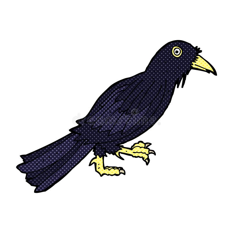 Cartoon crow stock illustration. Illustration of drawing - 52922254