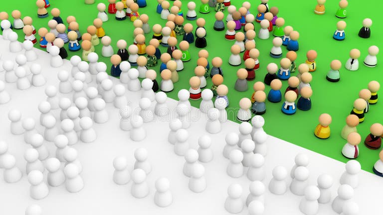 Cartoon Crowd, Color stock illustration. Illustration of pawn - 13413445