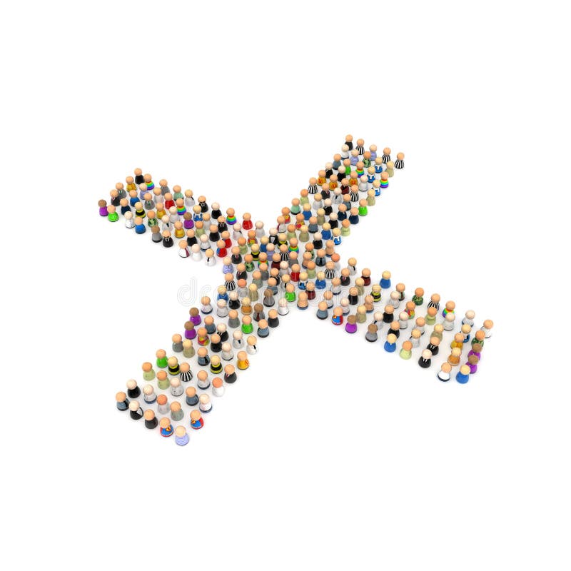 Cartoon Crowd, Cross stock illustration. Illustration of shape - 11074057