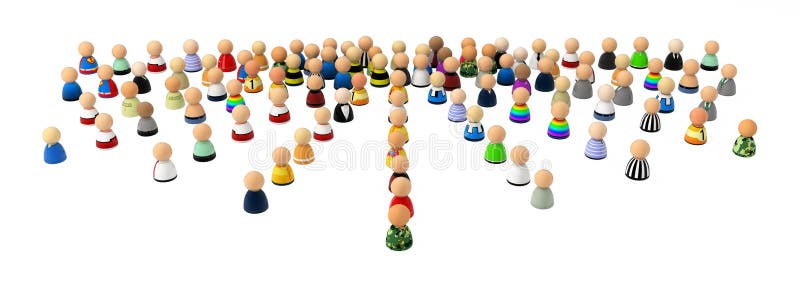 Cartoon Crowd, Fan Out stock illustration. Illustration of crowd - 12554465