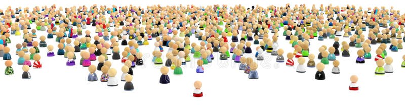 Cartoon Crowd, Funnel stock illustration. Illustration of gather - 12232245