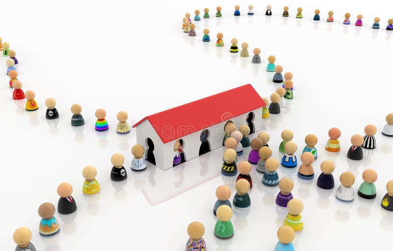 Crowd People House Stock Illustrations – 1,848 Crowd People House Stock ...