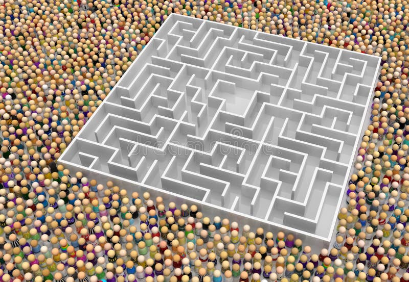 Cartoon Crowd Maze Stock Illustrations – 19 Cartoon Crowd Maze Stock ...