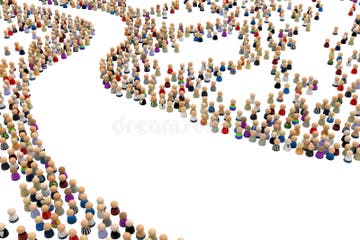 Cartoon Crowd Lining Street Stock Illustrations – 1 Cartoon Crowd ...