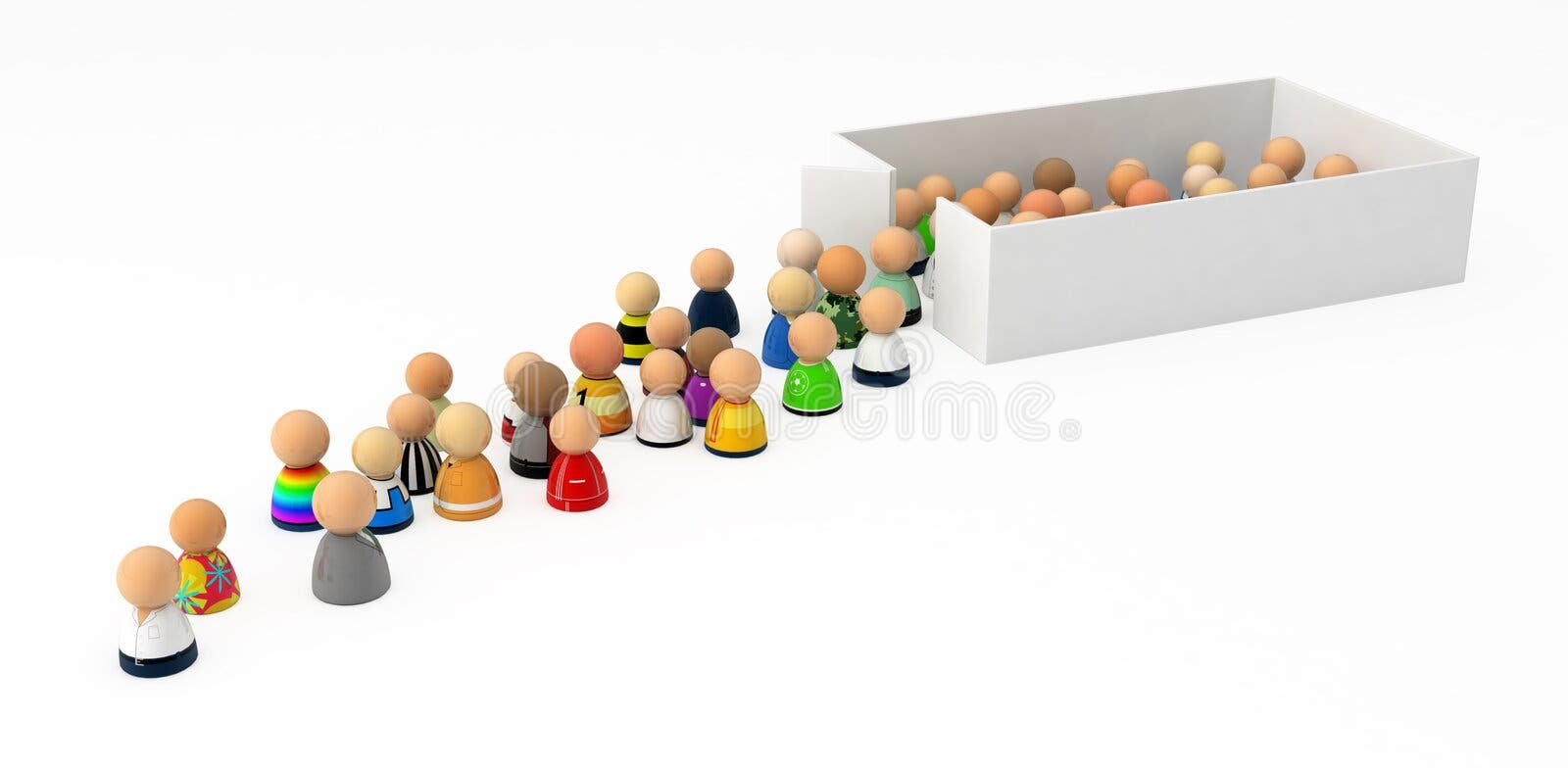 Cartoon Crowd, Large Banner Stock Illustration - Illustration of group ...