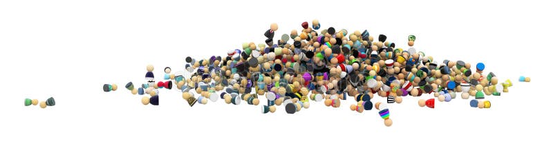 Cartoon Crowd, Pile stock illustration. Illustration of pawn - 15278243