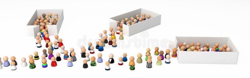 Cartoon Crowd, Pour Out stock illustration. Illustration of crowd ...
