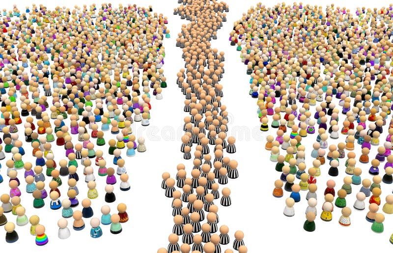 Split Crowd Stock Illustrations – 87 Split Crowd Stock Illustrations ...