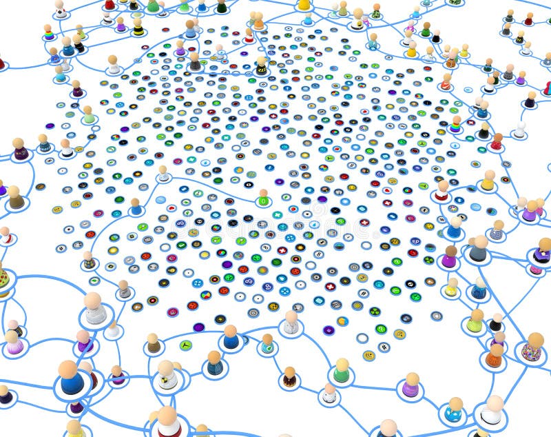 Cartoon Crowd System, Buttons Many Stock Illustration - Illustration of ...