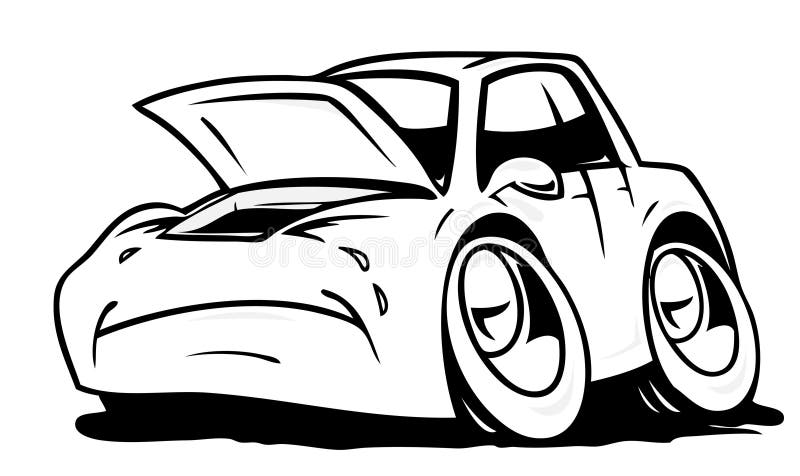 Cartoon crying car stock vector. Illustration of wreck - 48414202