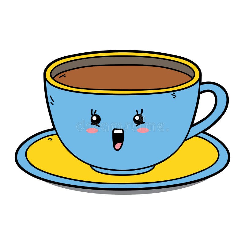 Cartoon cup stock vector. Illustration of adorable, colored - 94232417