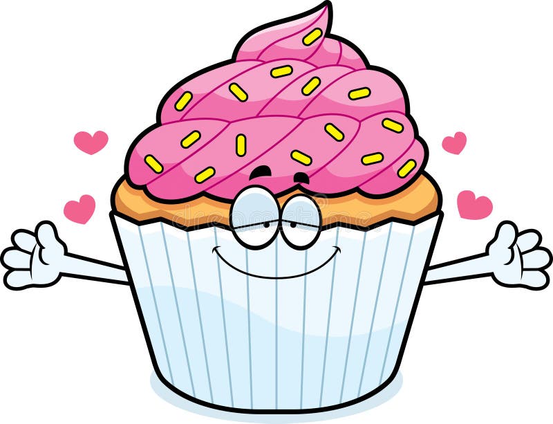 Cupcake Smiling stock vector. Illustration of food, dessert - 10638309