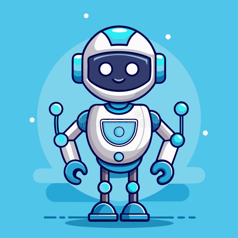 Cartoon Cute Ai Robot Character Illustration Set. Futuristic Evolution ...