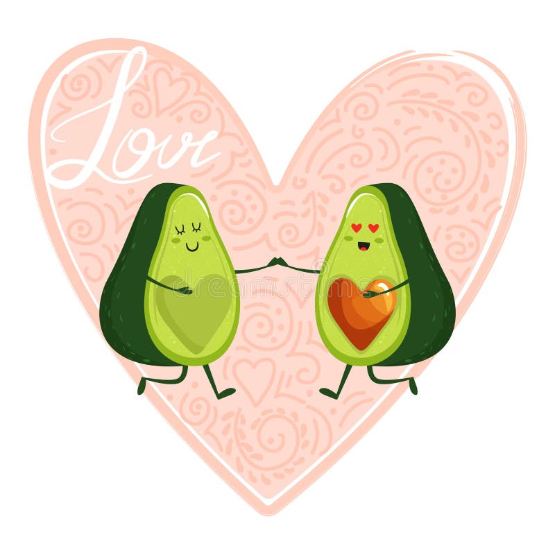 Avocado Couple Stock Illustrations 876 Avocado Couple Stock