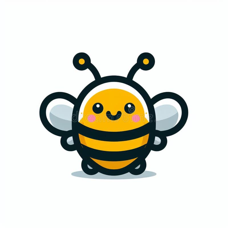 Cartoon Cute Bee Mascot Illustration Stock Vector - Illustration of ...