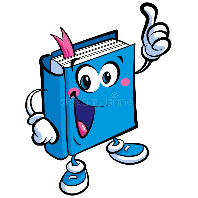 Cartoon Cute Book Mascot Character an Education and Learning Con Stock ...