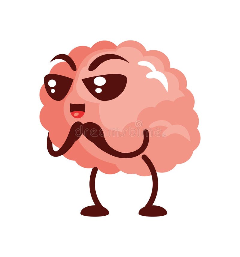 Cartoon cute brain stock vector. Illustration of mascot - 319333249